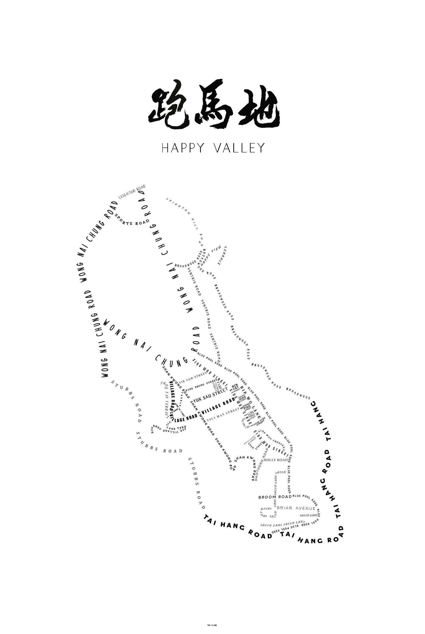 Happy Valley Offwhite – tinyislandmaps