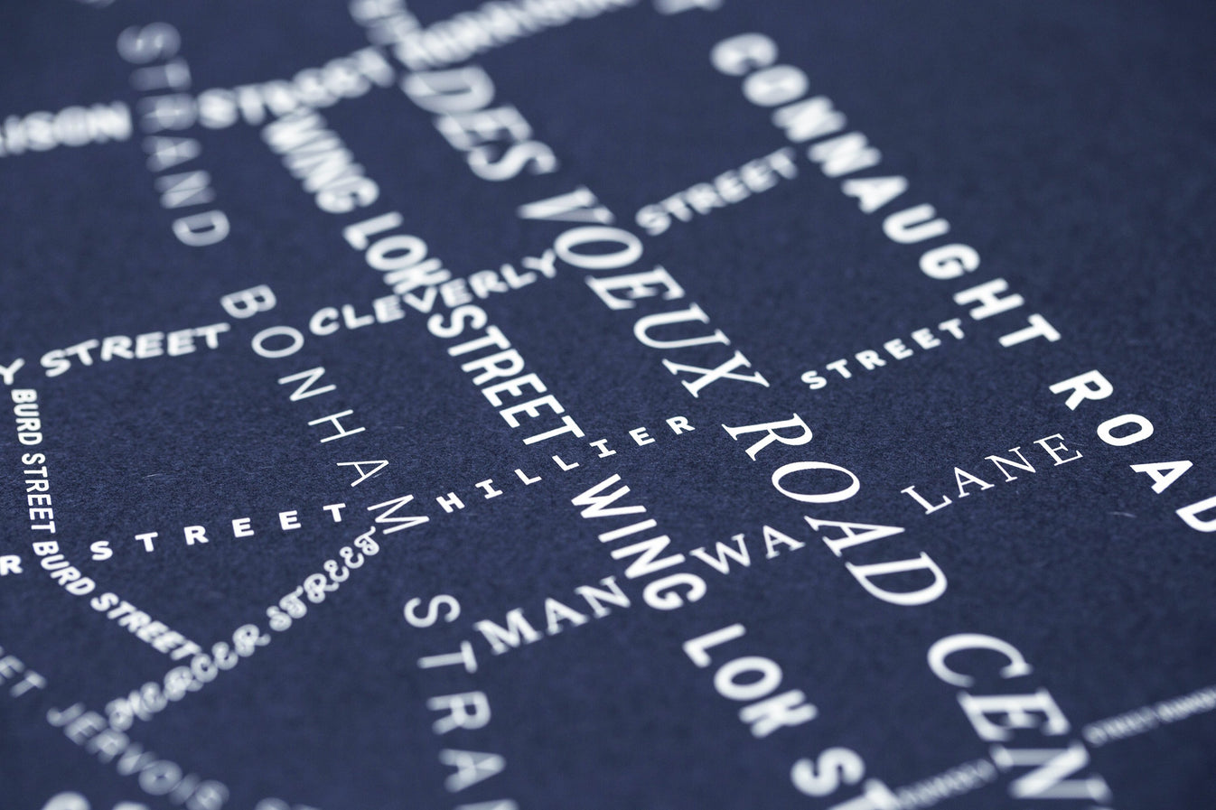 Sheung Wan typography map – tinyislandmaps