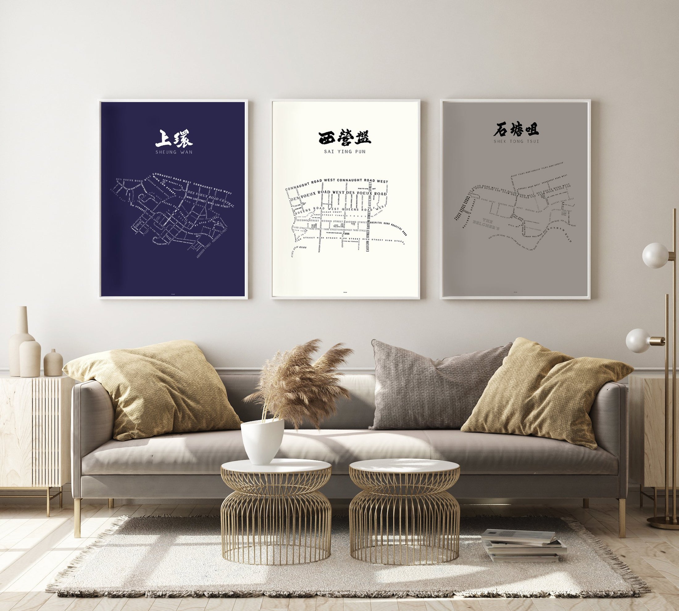 Sheung Wan typography map – tinyislandmaps